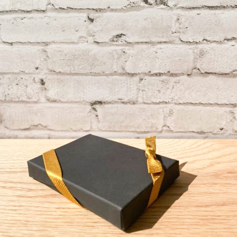 Gift Card Holder Box - Soft Touch Black and White With Metallic Pop up ...