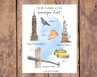 NYC Scavenger Hunt for Kids-printable Adventure! - Etsy