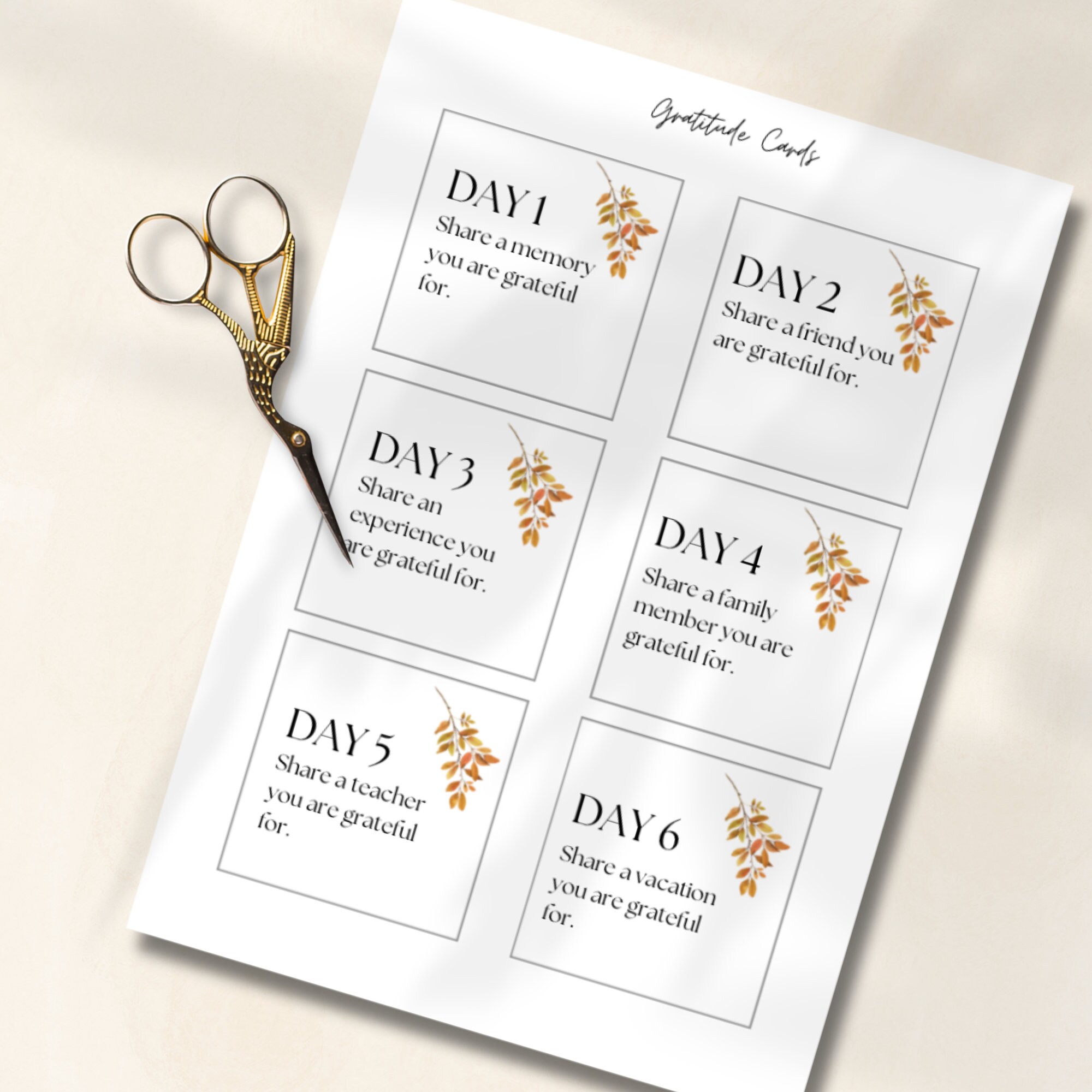 30 Days of Thanksgiving, Printable, Card Set, Family Game, Thankful ...