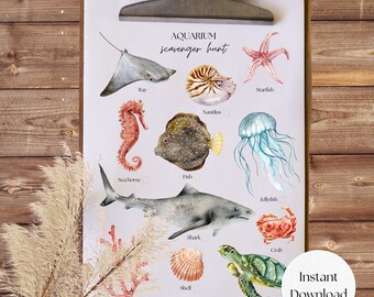 Aquarium Field Trip / Scavenger Hunt / Worksheets / Printables / Books ...