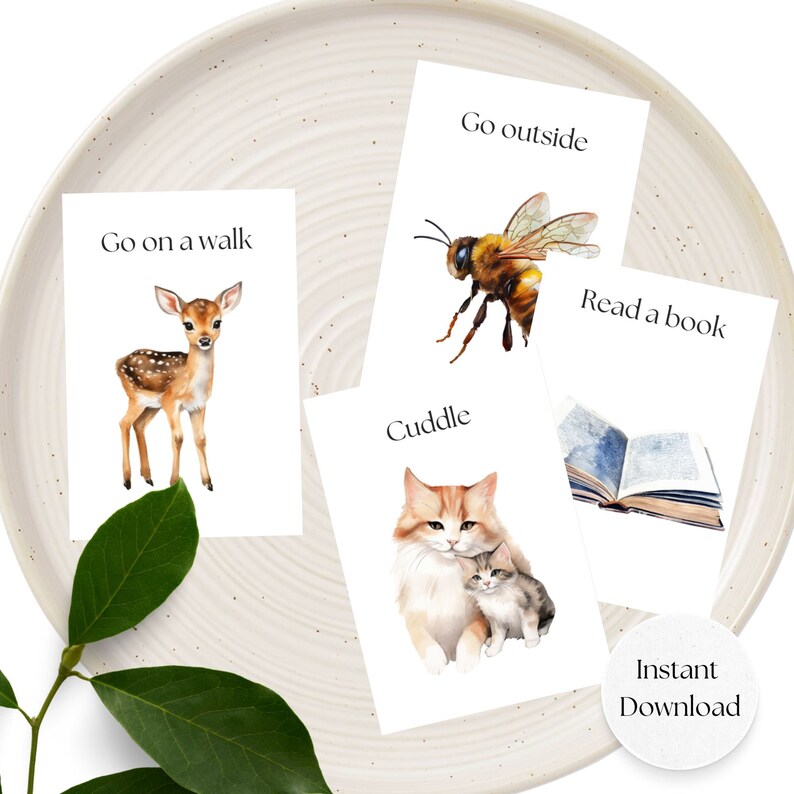 Calm Down Cards, Set of 20 Printable Cards, Tools for Calm Down Corner ...