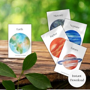 Planet Flashcards, Instant Download, Printable, Montessori Lesson ...