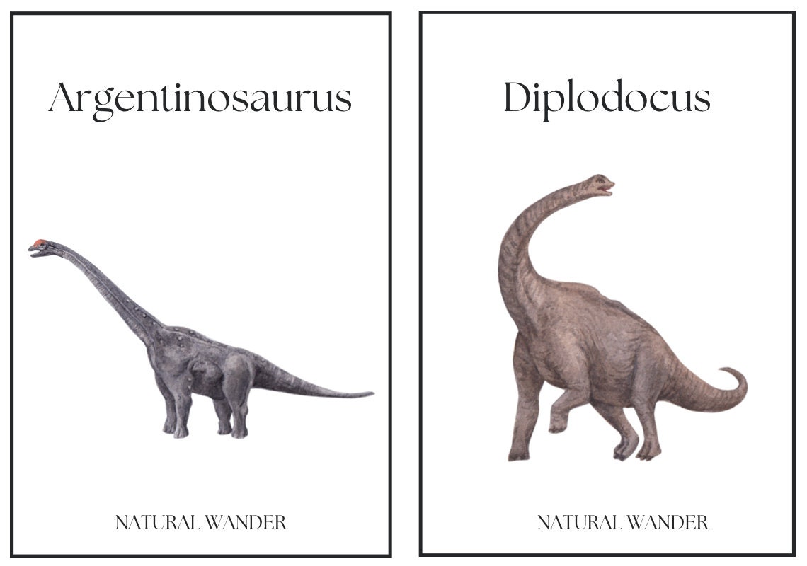 Dinosaur Flashcards, Printable, Instant Downloads, Watercolor Dinosaurs ...