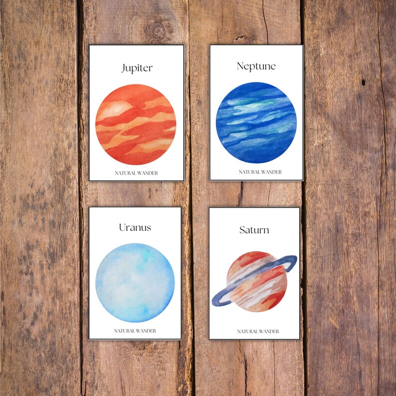 Planet Flashcards Instant Download Printable Montessori - Etsy