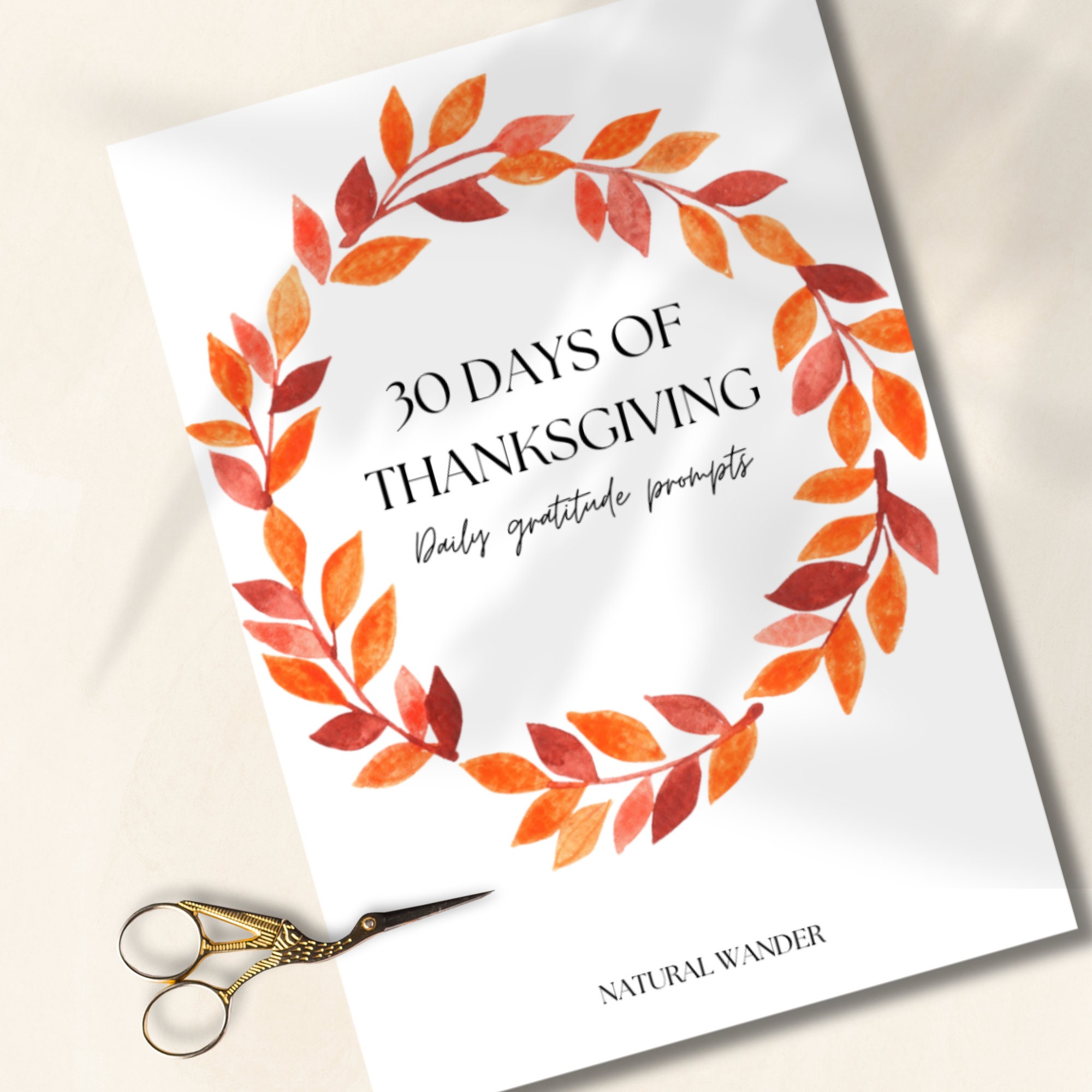 30 Days of Thanksgiving, Printable, Card Set, Family Game, Thankful ...