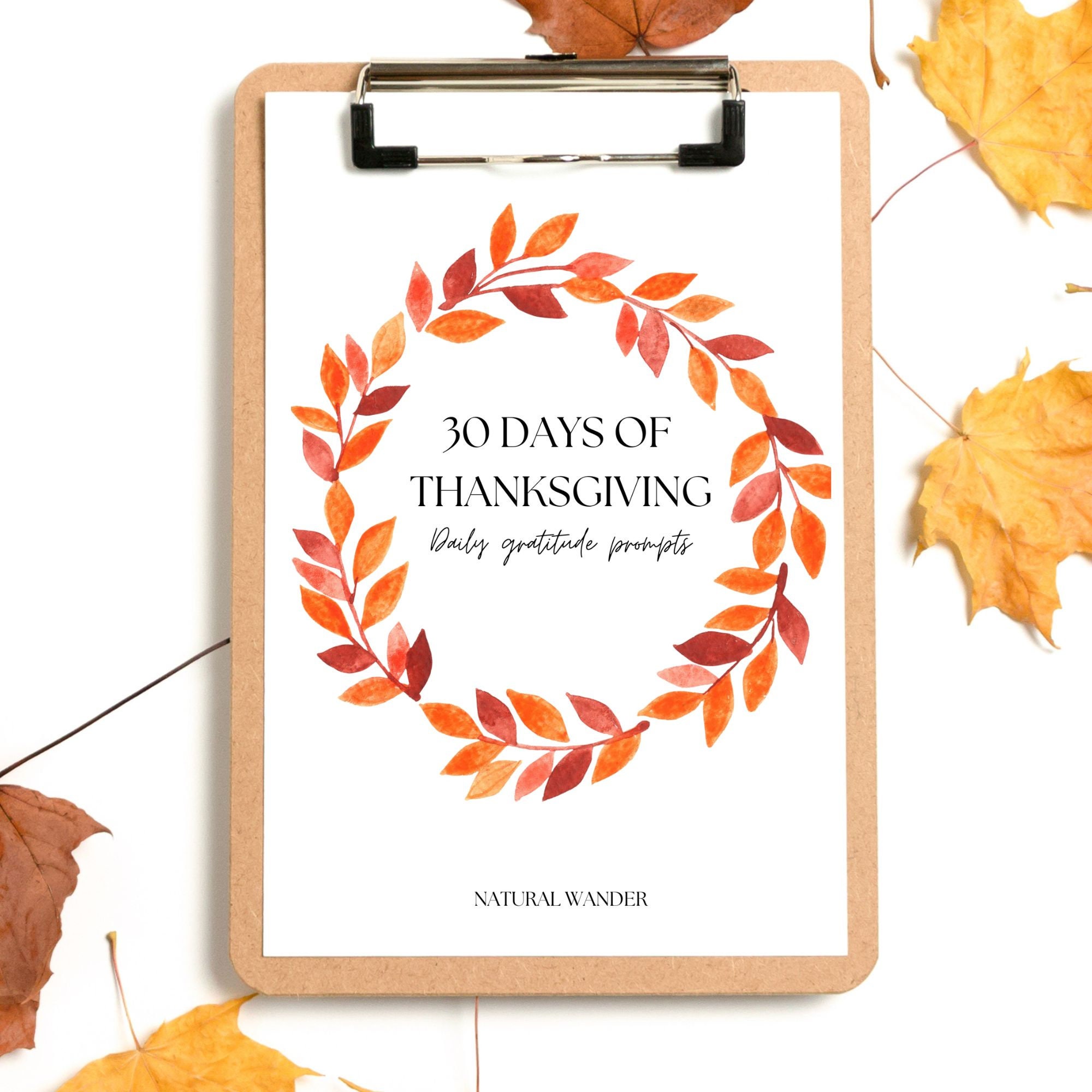 30 Days of Thanksgiving, Printable, Card Set, Family Game, Thankful ...