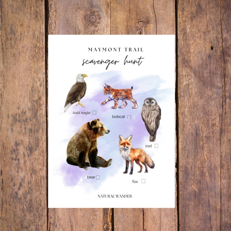 Park Scavenger Hunt, Printable, Instant Downloads, Watercolor Art ...