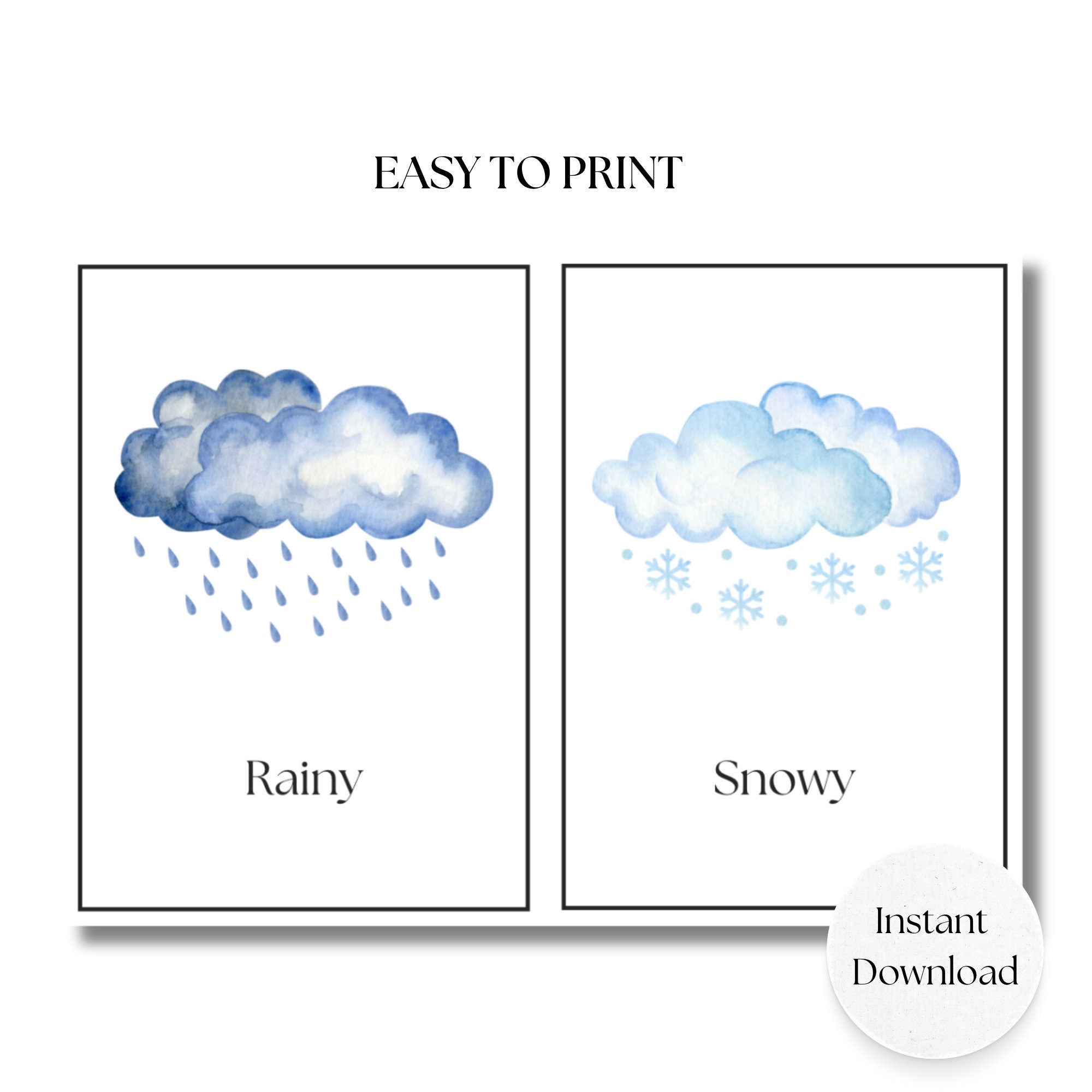 Weather Printable Activities Bundle, Instant Digital Download ...