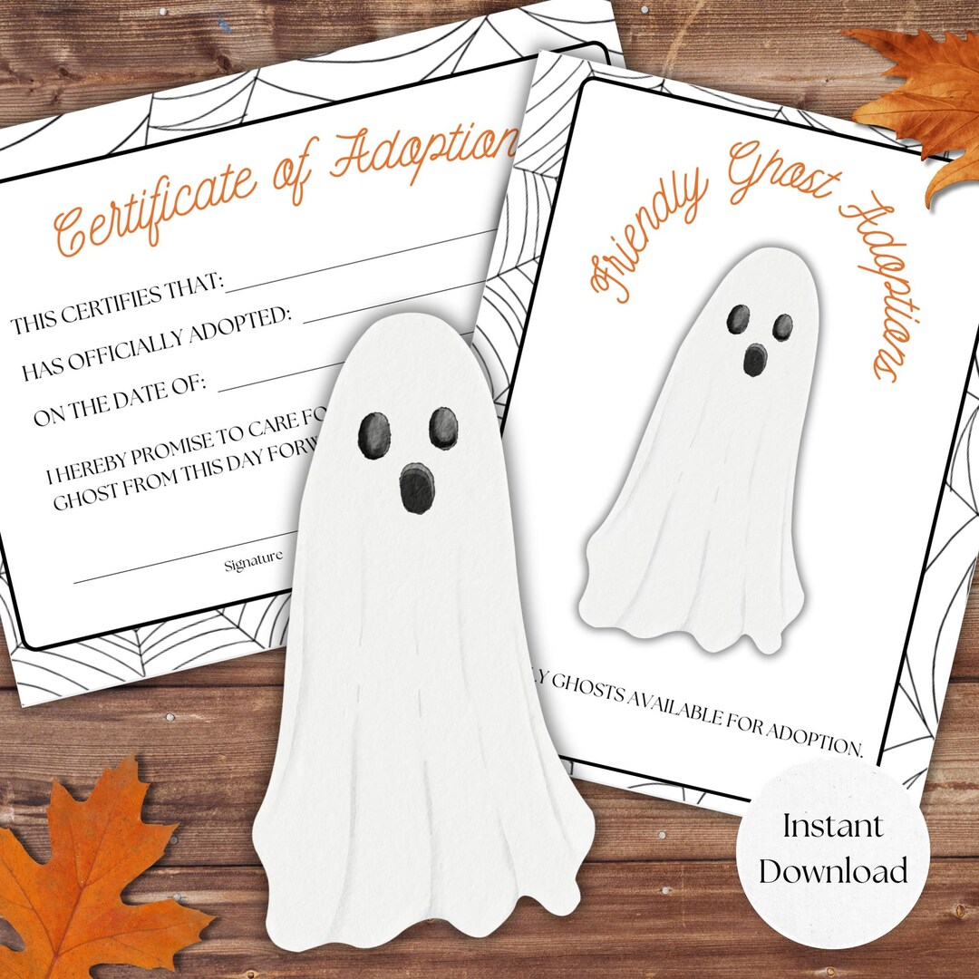 Adopt a Ghost Kit, Instant Download Halloween Activity for Kids - Etsy