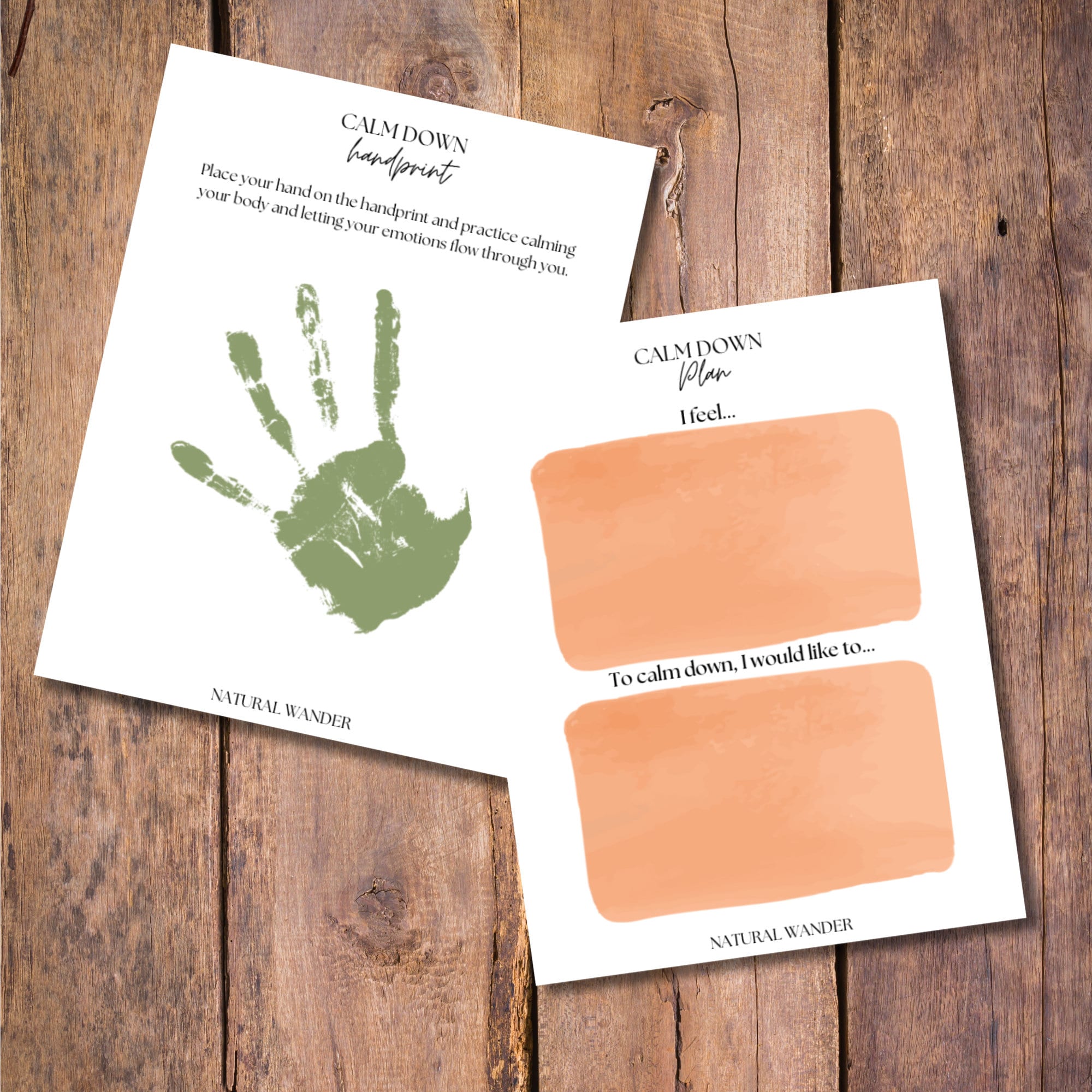 Calm Down Corner Kit, Instant Download, Printable Watercolor for Kids ...