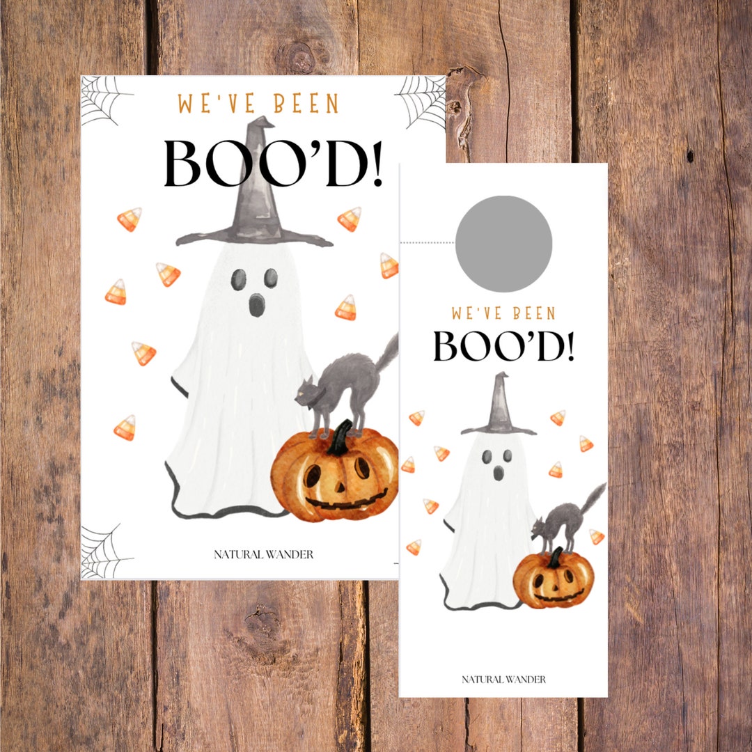 BOO'D Halloween Bundle, Printable Instant Download Watercolor for Kids ...