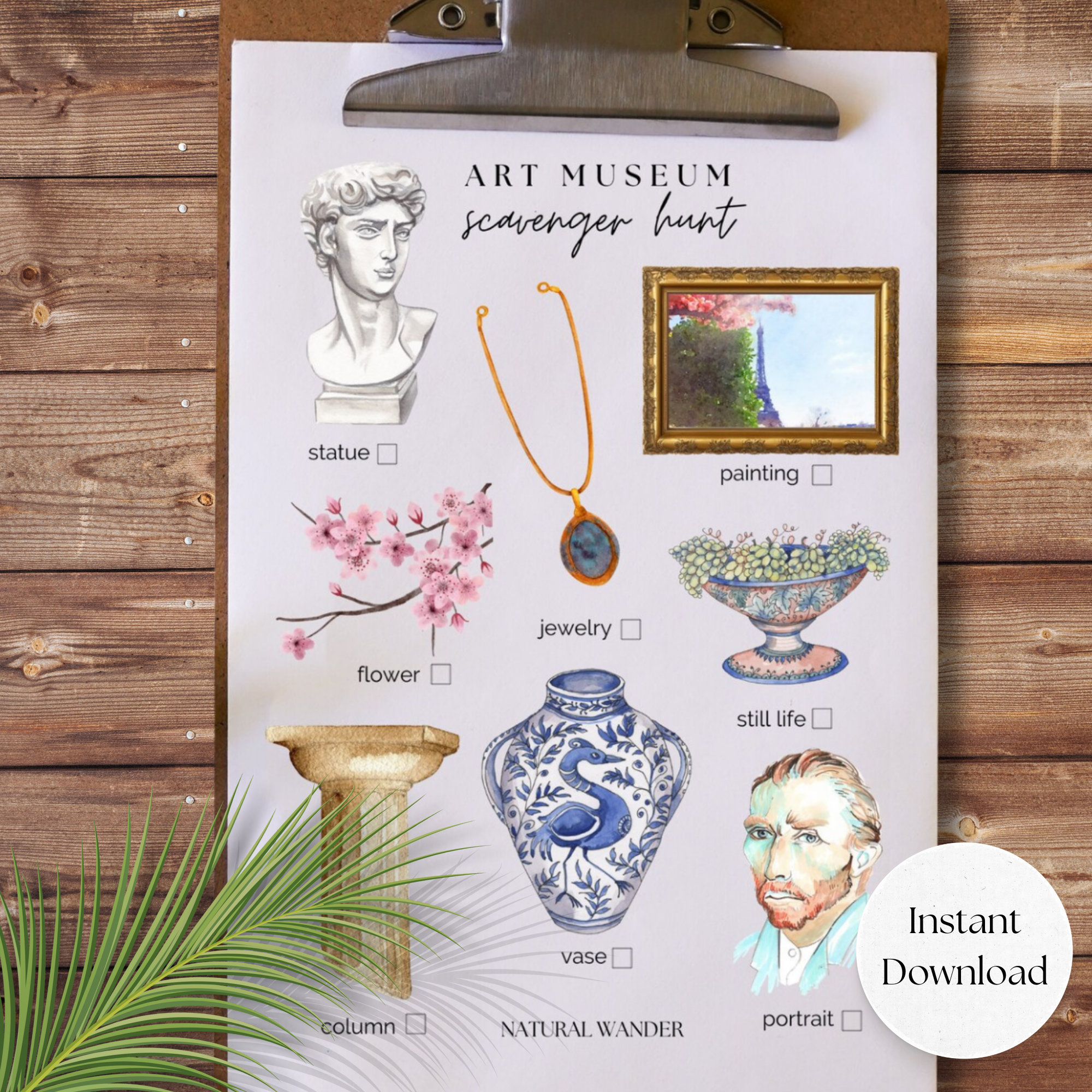 Museum Scavenger Hunt,art Museum, Learn About Art, Homeschool Artlesson ...