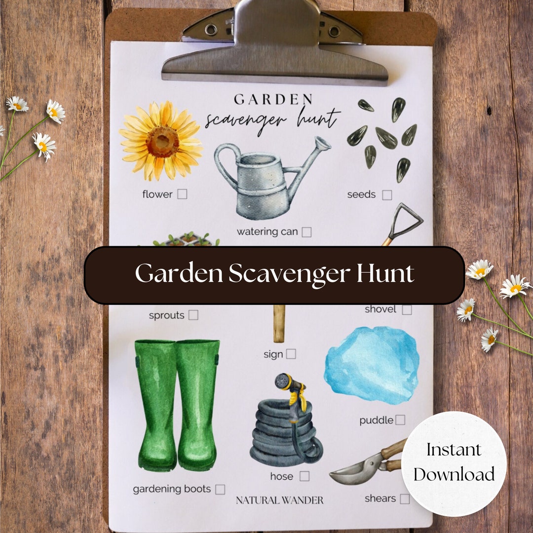 Garden Scavenger Hunt, Outdoorsy Game, Nature Kids, Outdoor Game ...