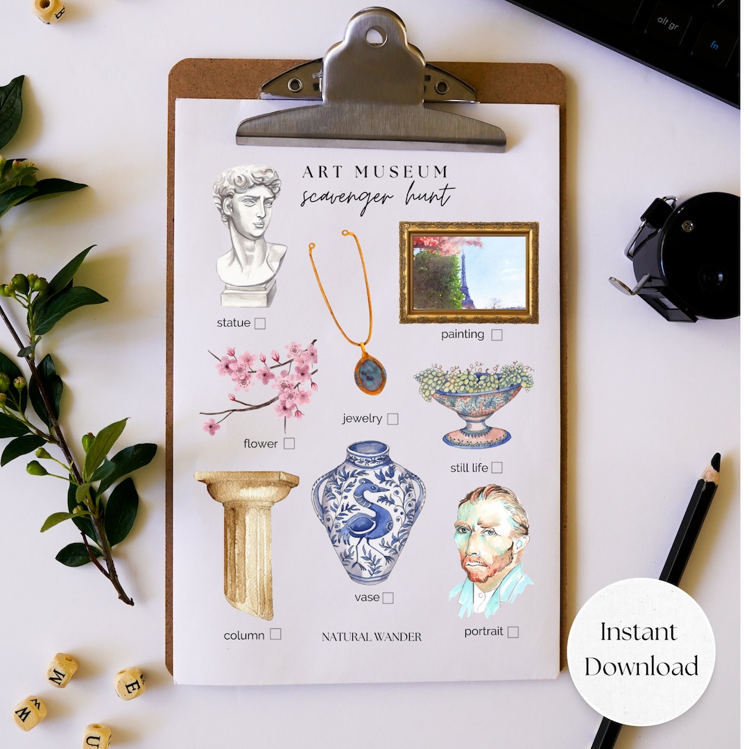 Museum Scavenger Hunt,art Museum, Learn About Art, Homeschool Artlesson ...