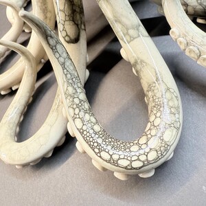 Artistic, Bone Colored Ceramic Octopus Handmade Fits With Any Ocean ...