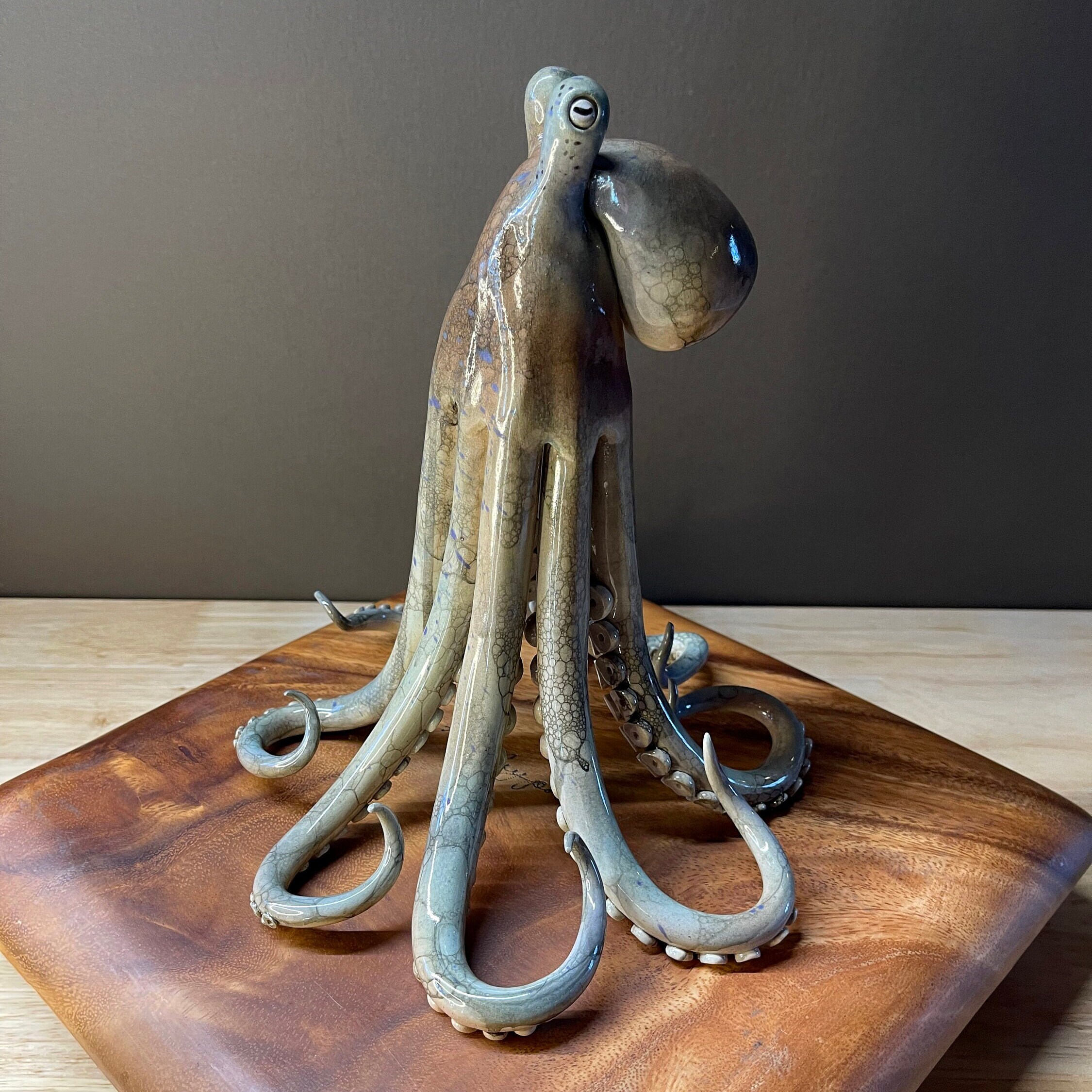 Handmade Tabletop Ceramic Octopus Sculpture reef Rider is the Perfect ...