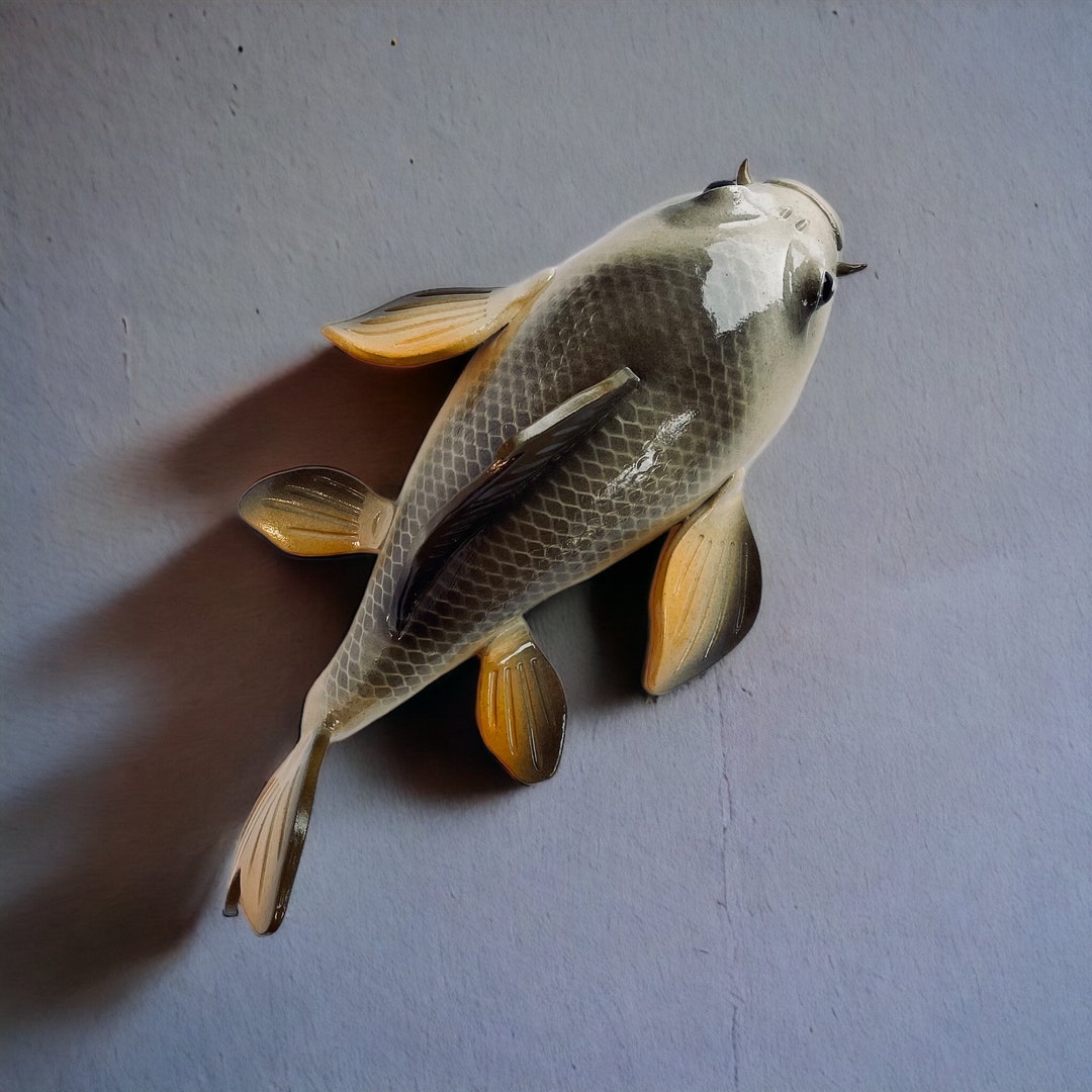 Hanging Fish Wall Art Handmade Ceramic Koi Fish Ideal Gift for Koi Fish ...