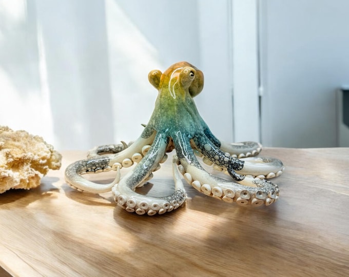 Ceramic Handmade Multicolored Color Octopus Fits With Any Ocean and ...