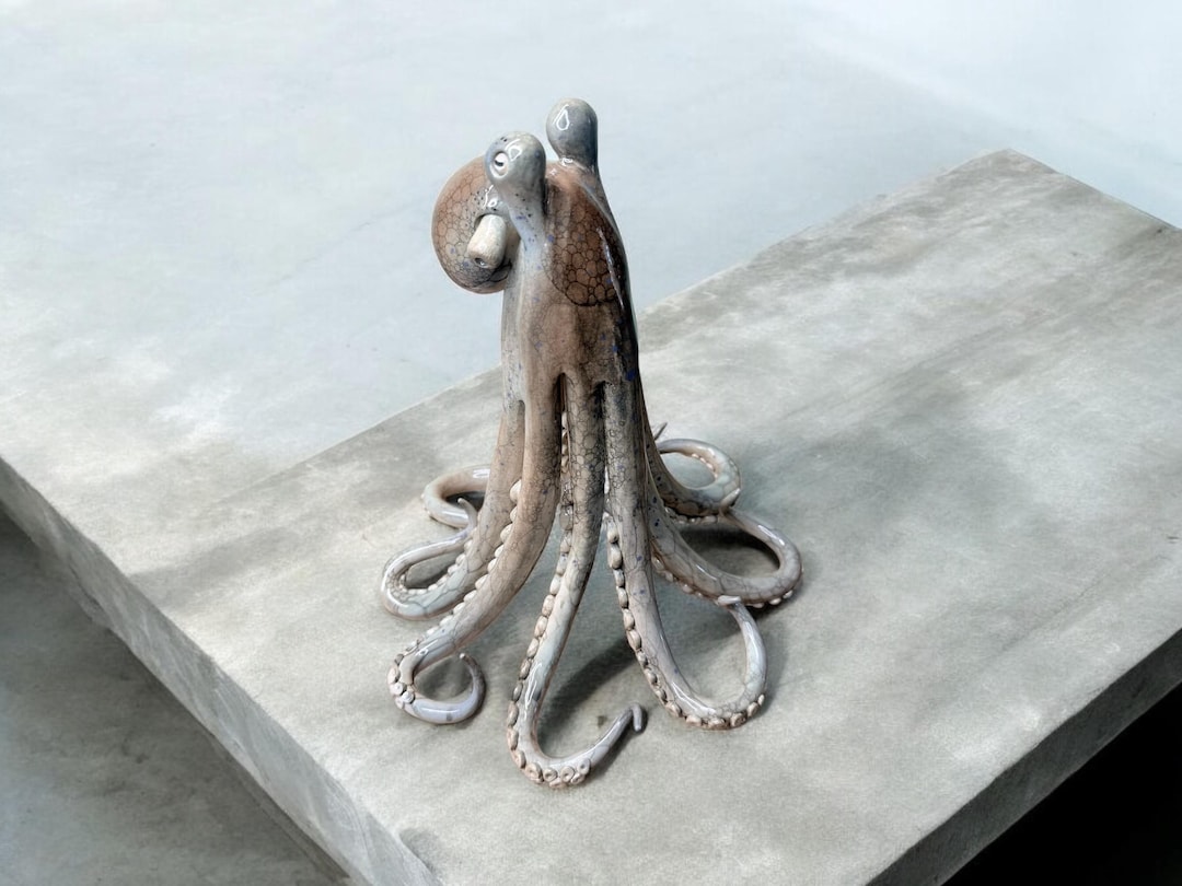 Handmade Tabletop Ceramic Octopus Sculpture reef Rider is the Perfect ...