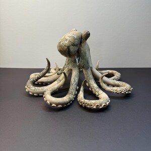Artistic, Bone Colored Ceramic Octopus Handmade Fits With Any Ocean ...