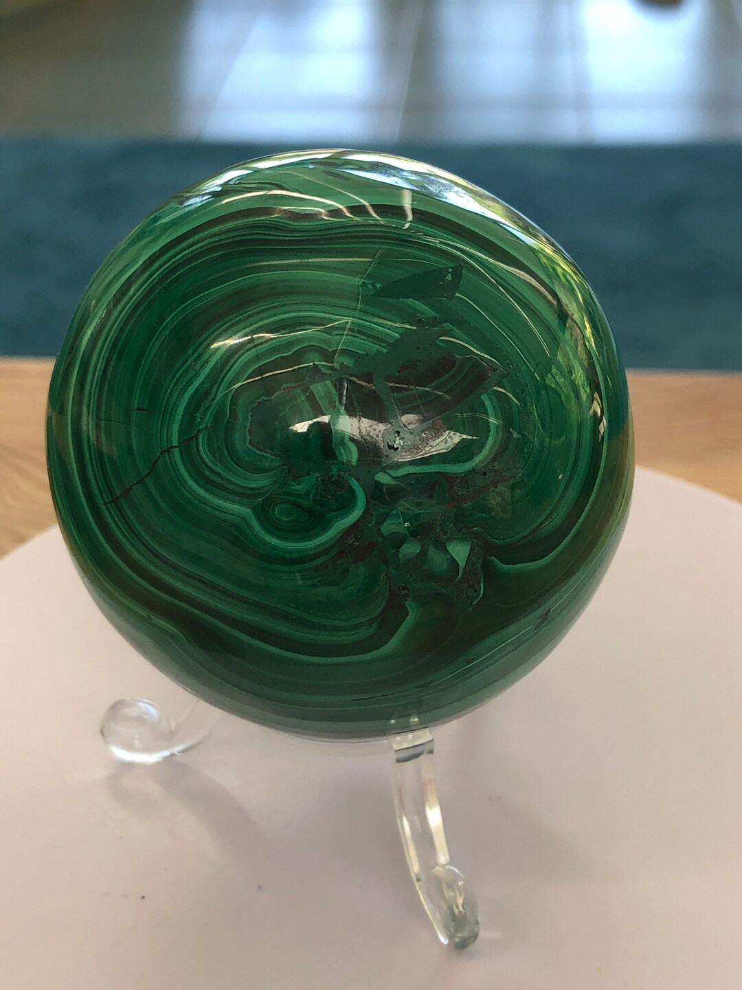 Malachite Sphere - Etsy