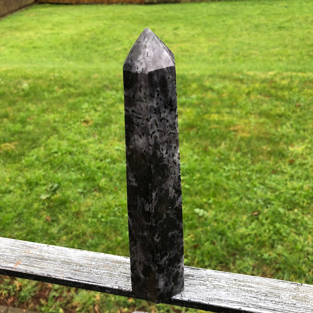 Indigo Gabbro merlinite Standing Tower - Etsy