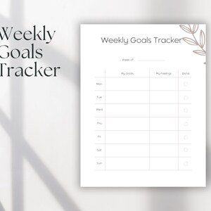 Weekly Planner Bundle: Undated Planner and Comprehensive Goals Tracker ...
