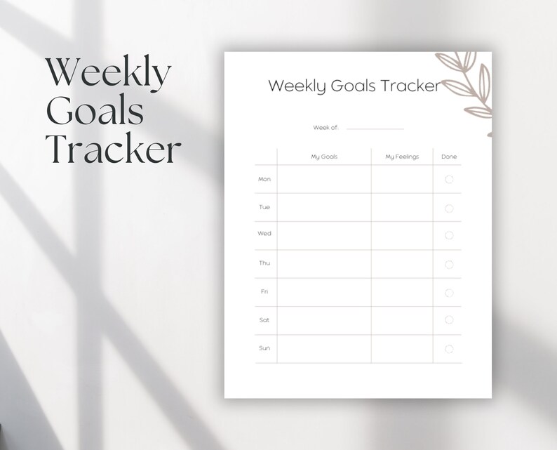 Weekly Planner Bundle: Undated Planner and Comprehensive Goals Tracker ...