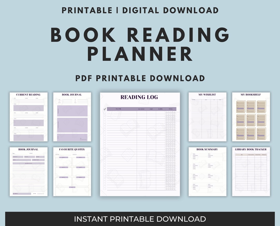 Book Reading Planner | Track, Set Goals, and Organize Your Reading ...