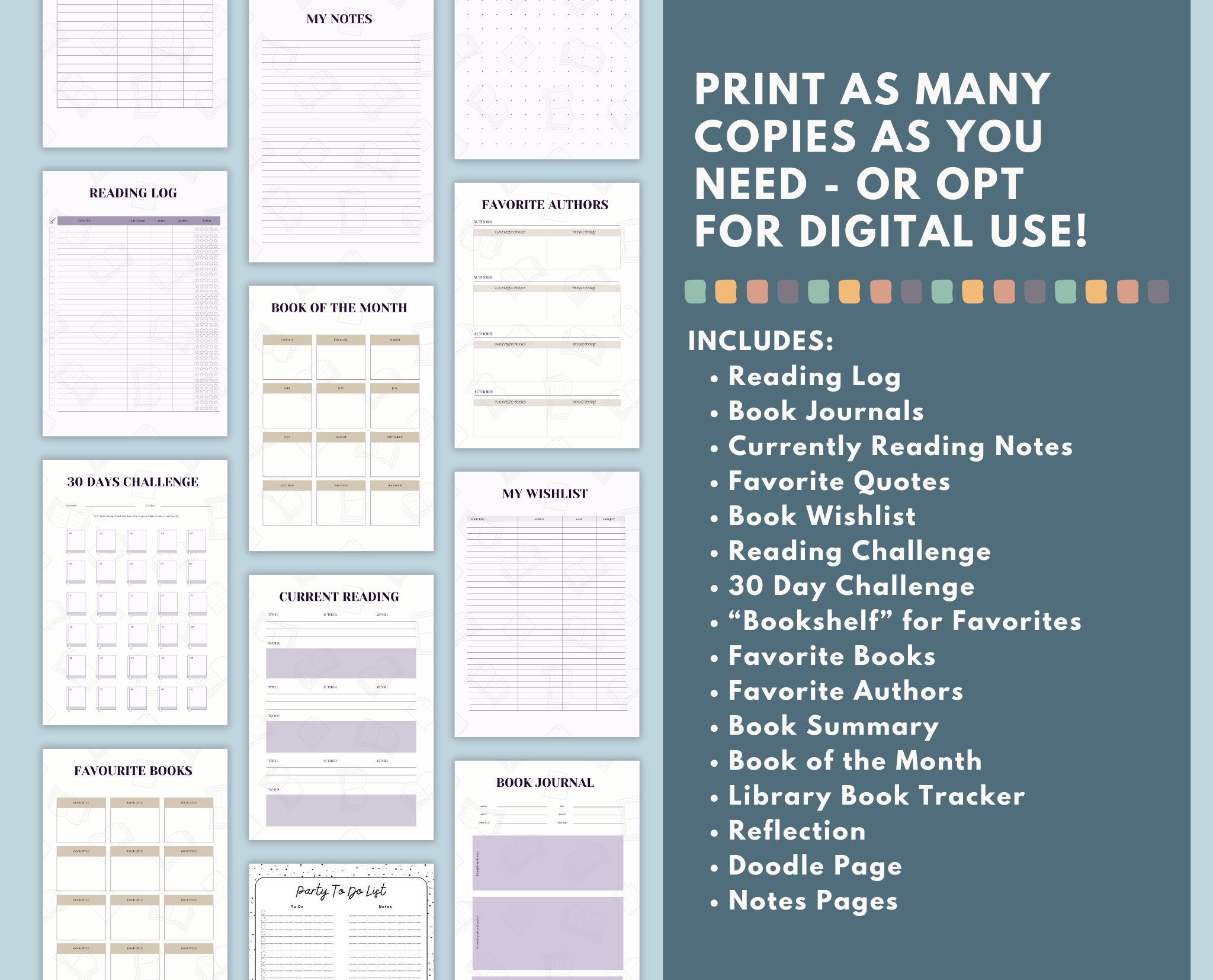 Book Reading Planner Track, Set Goals, and Organize Your Reading ...