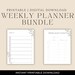 Weekly Planner Bundle: Undated Planner and Comprehensive Goals Tracker ...