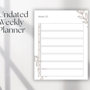 Weekly Planner Bundle: Undated Planner and Comprehensive Goals Tracker ...