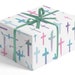 Christian Cross Gift Wrapping Paper Floral Christian Gift Wrap for ...