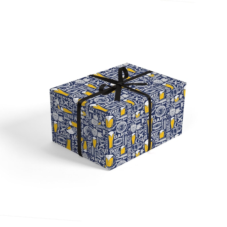 Beer Wrapping Paper Alcohol Wrapping Paper, 21st Birthday Wrapping ...