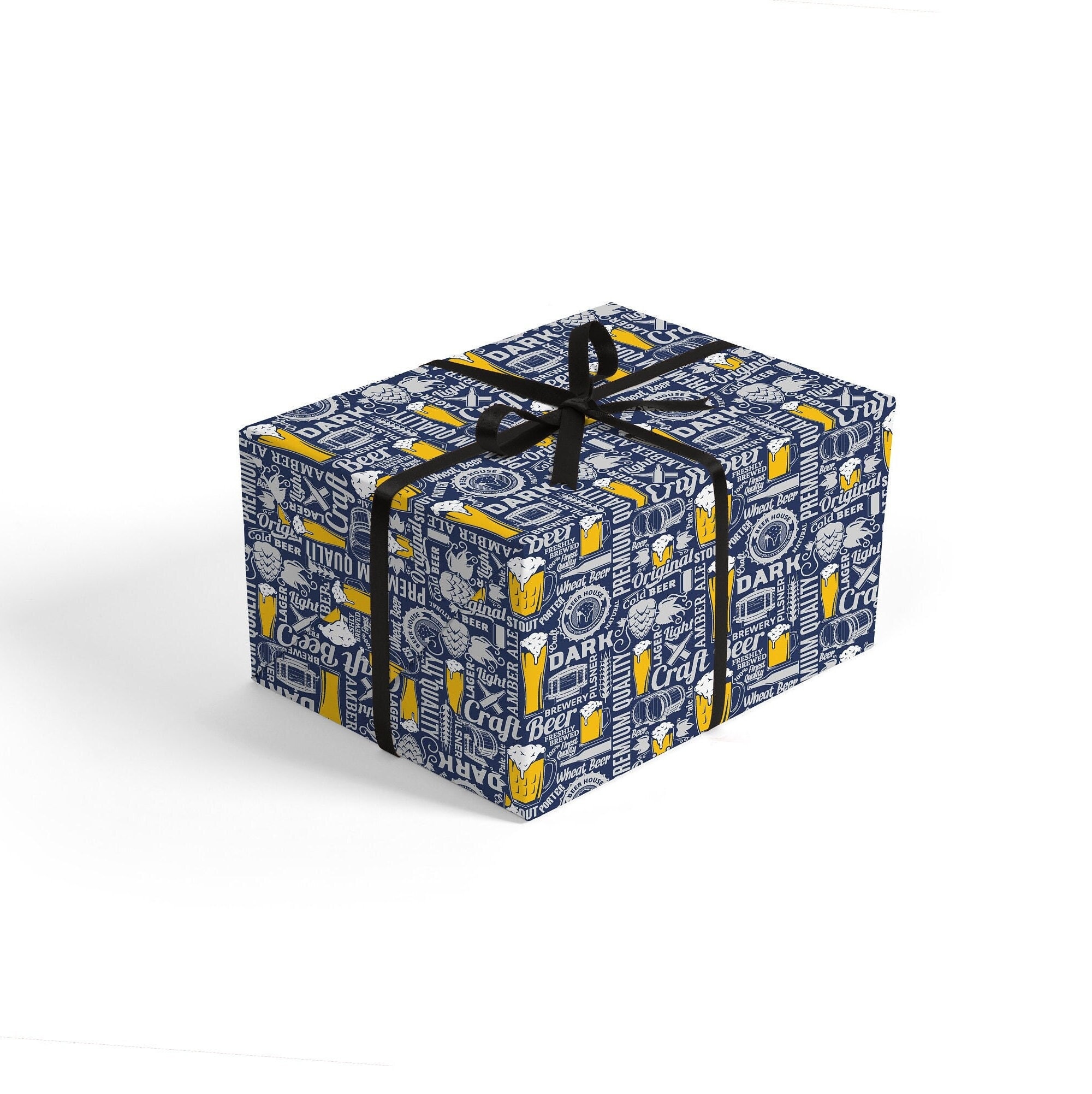 Beer Wrapping Paper - Alcohol Wrapping Paper, 21st Birthday Wrapping ...