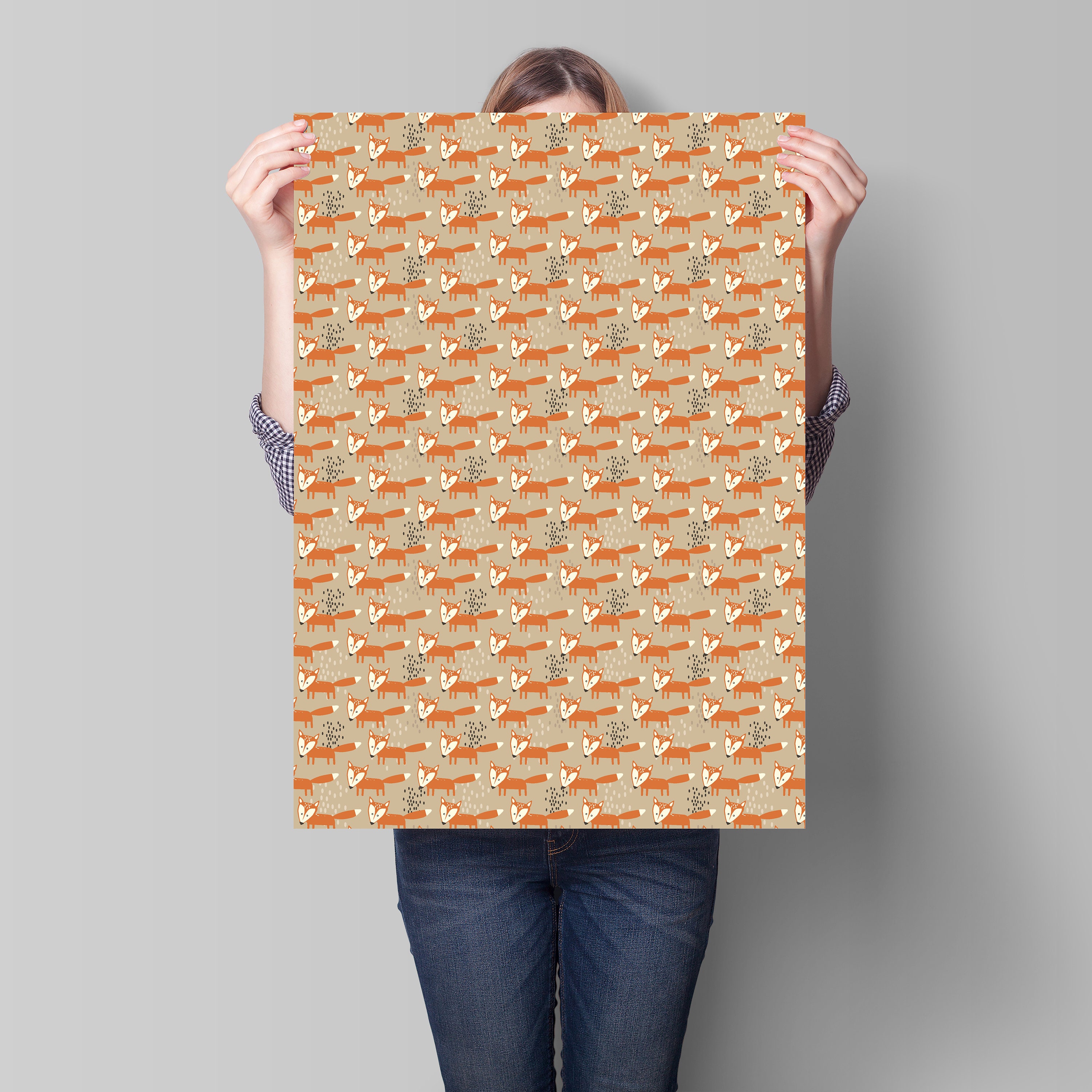 Woodland Animal Wrapping Paper Bundle Woodland Baby Wrapping Paper, Fox ...