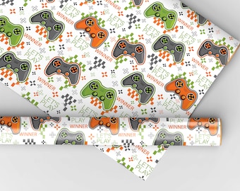 Gamer Gift Wrap Wrapping Paper for Boys, Video Game Gifts for Him, Gift ...
