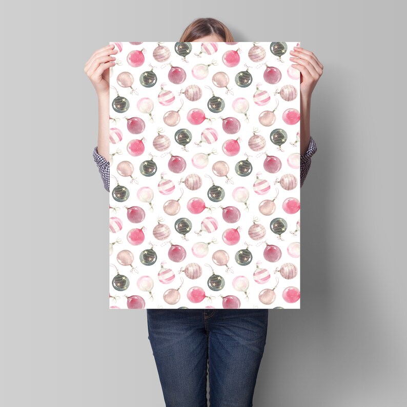 Pink Christmas Wrapping Paper Bundle - Pink Holiday Gift Wrap, Pastel ...
