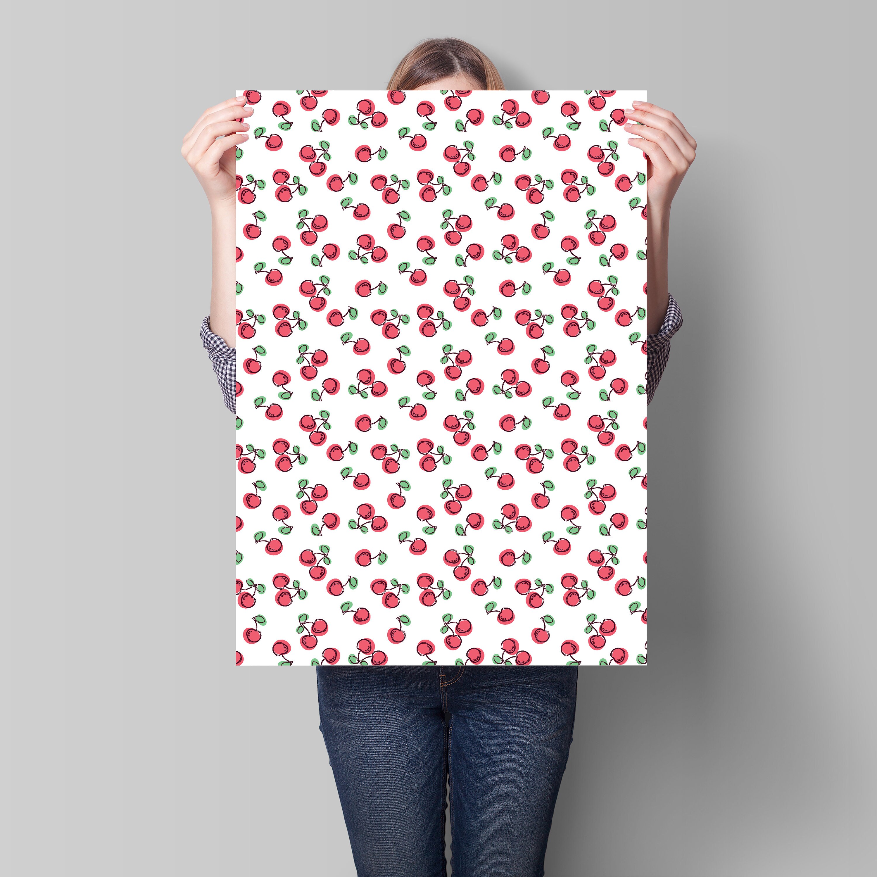 Cherries Wrapping Paper Fruit Wrapping Paper Fruit Gift - Etsy