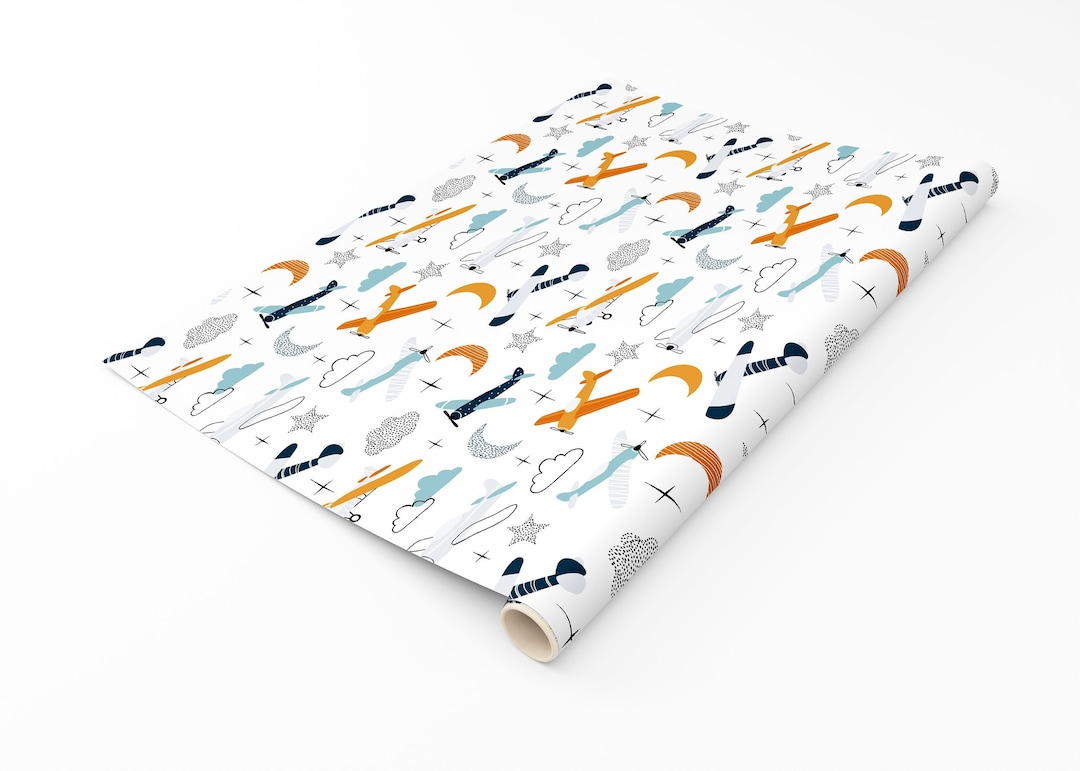 Airplane Wrapping Paper - Airplane Gift Wrap, Plane Wrapping Paper ...