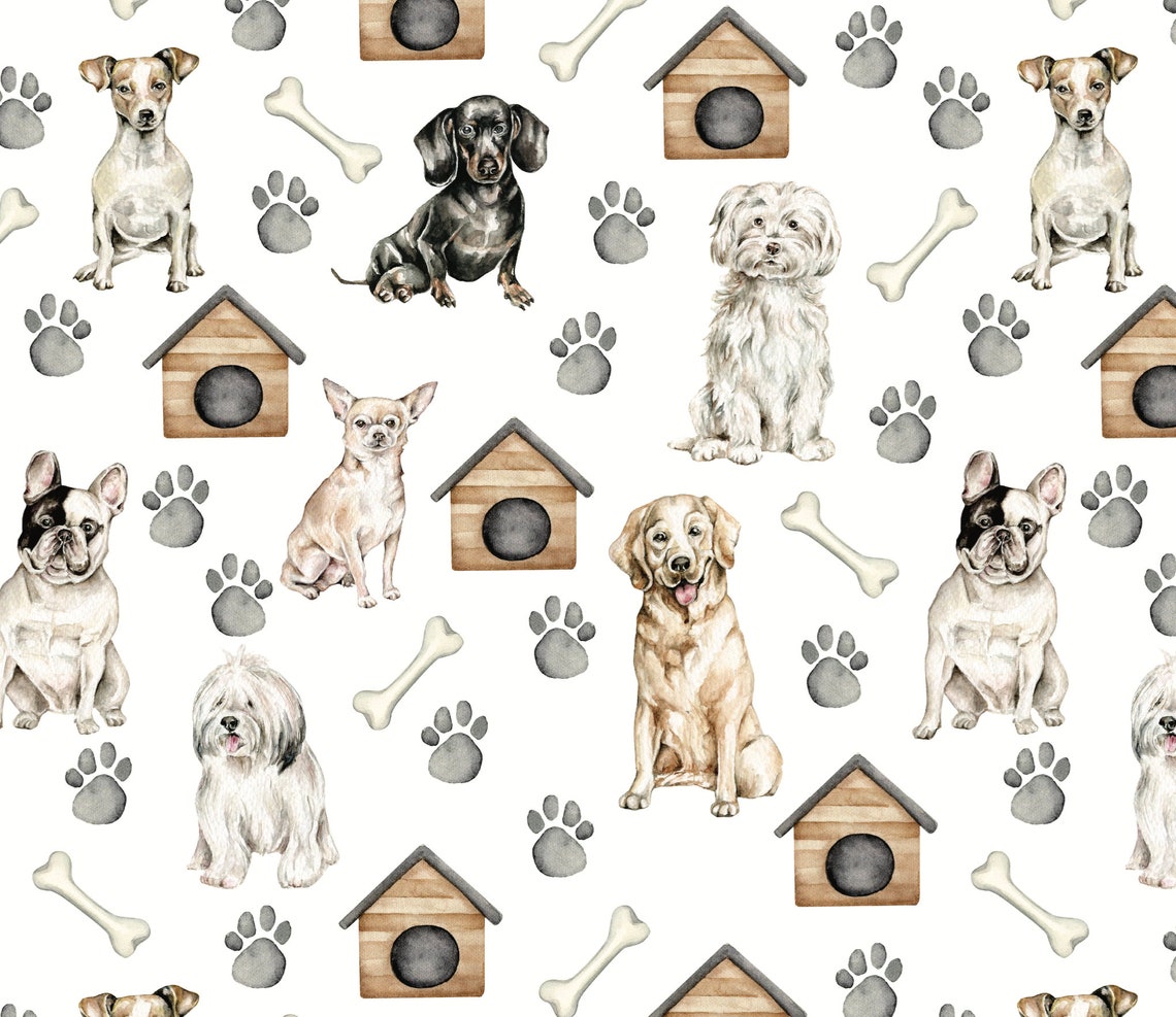 Dog Wrapping Paper Puppy Wrapping Paper Dog Birthday - Etsy