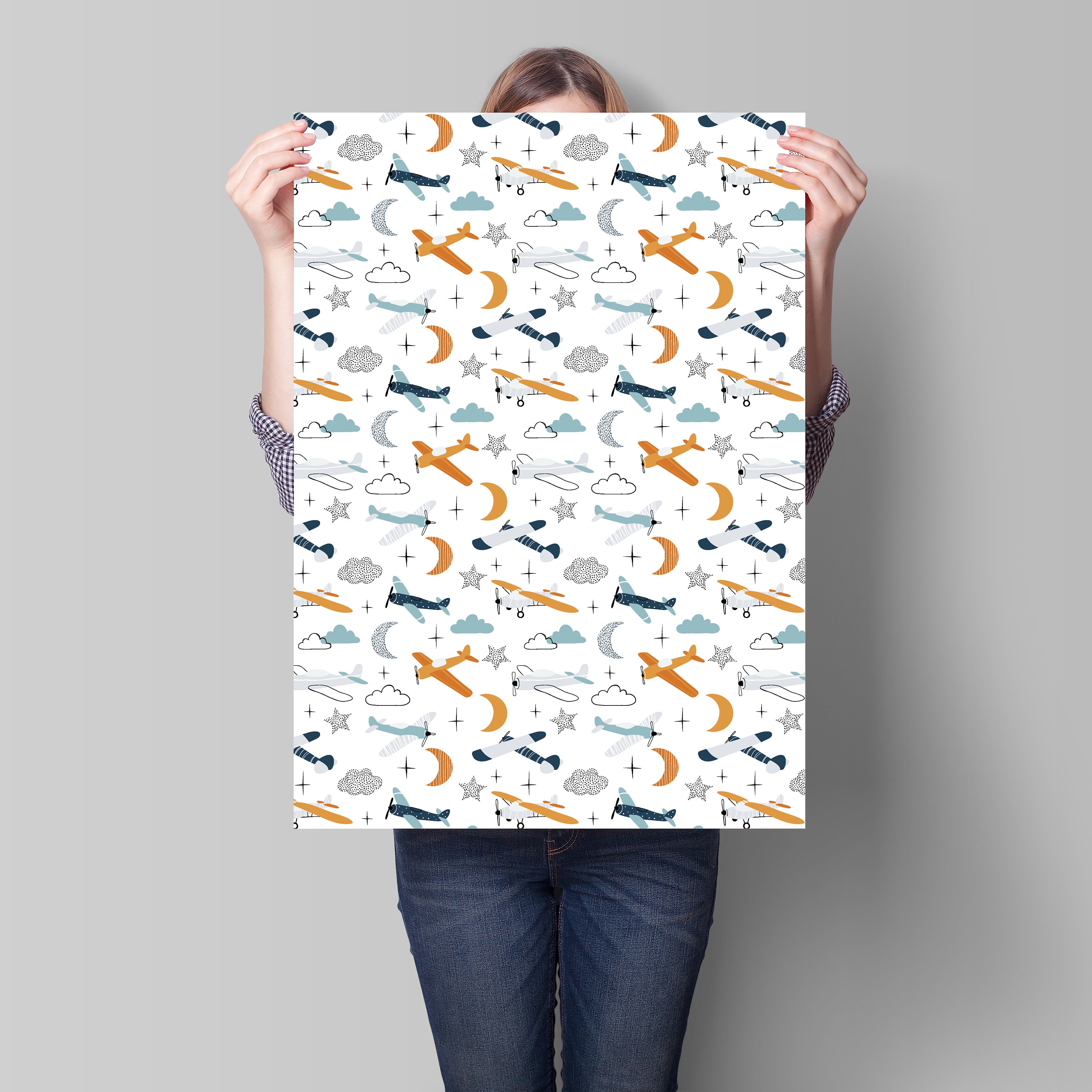Airplane Wrapping Paper - Airplane Gift Wrap, Plane Wrapping Paper ...