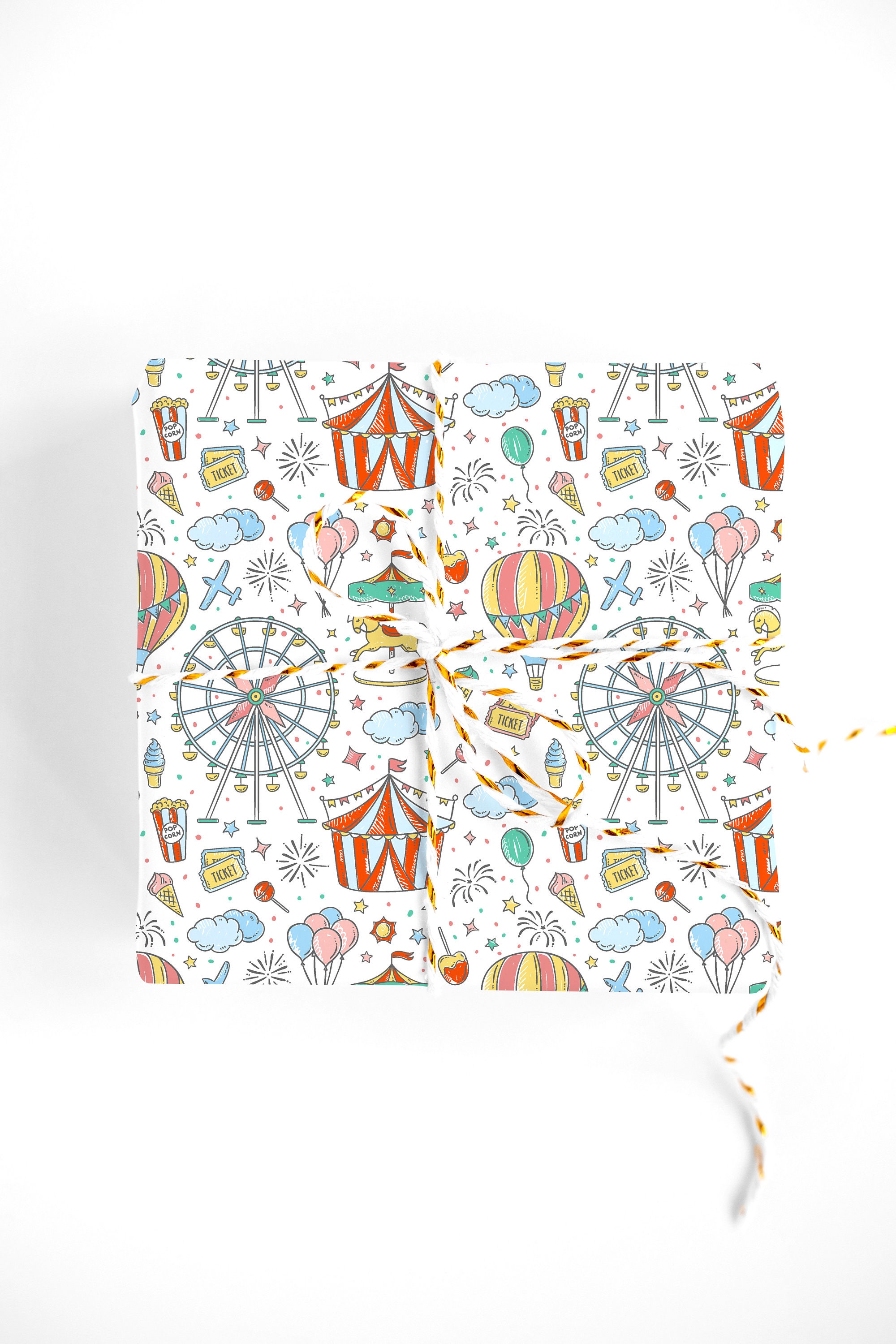 Carnival Wrapping Paper - Carnival Baby Shower, Circus Birthday ...