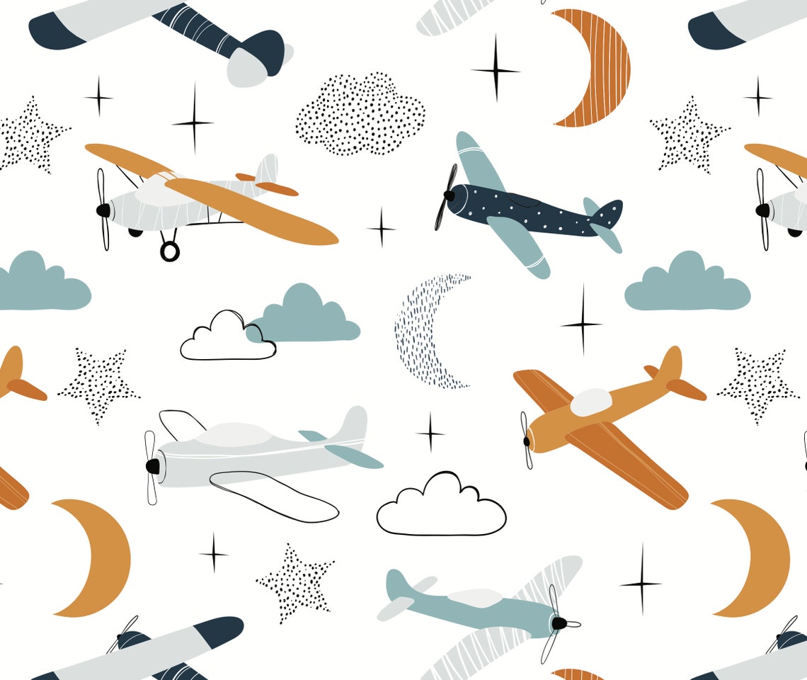Airplane Wrapping Paper Airplane Gift Wrap Plane Wrapping - Etsy
