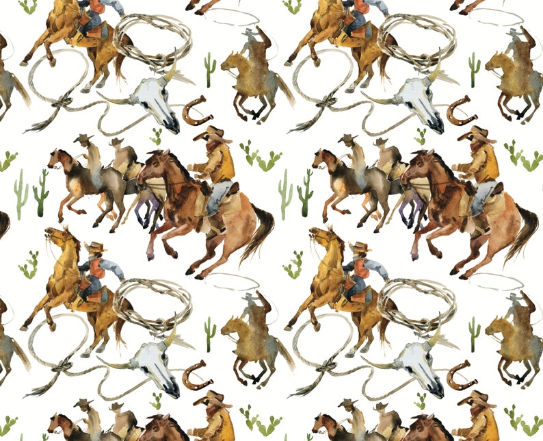 Cowboy Wrapping Paper Western Wrapping Paper Rodeo Wrapping - Etsy