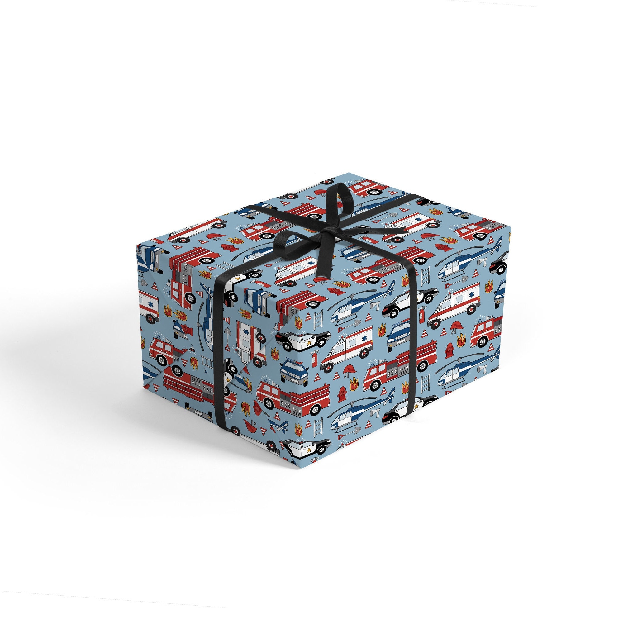Police & Firetruck Wrapping Paper - Police Wrapping Paper, Firetruck ...