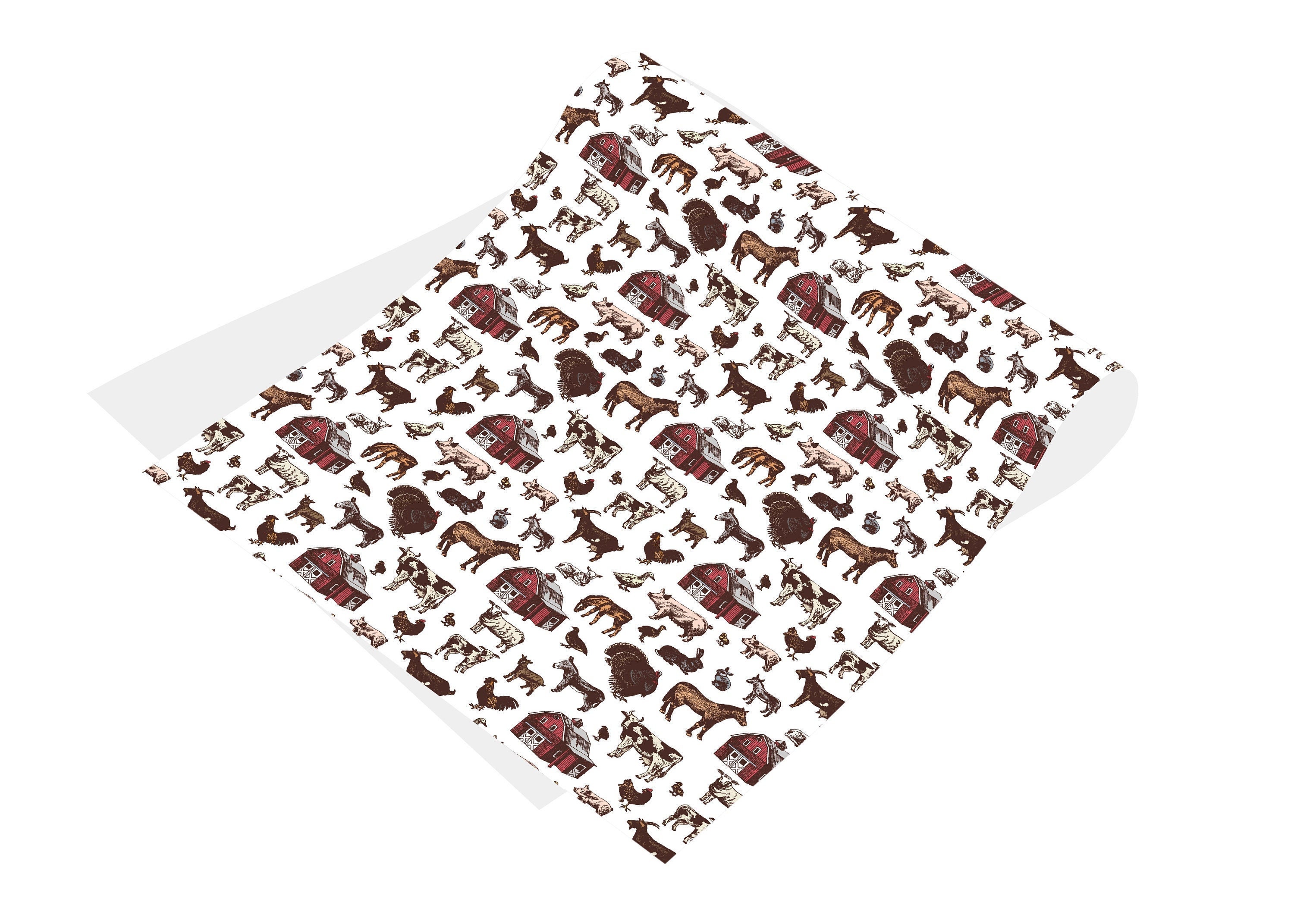 Farm Wrapping Paper Cow Wrapping Paper Farm Animal Wrapping - Etsy