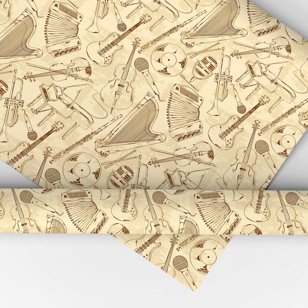 Music Wrapping Paper - Etsy