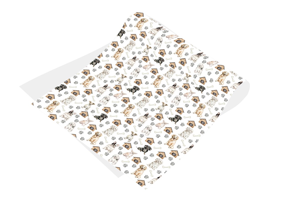 Dog Wrapping Paper Puppy Wrapping Paper Dog Birthday - Etsy