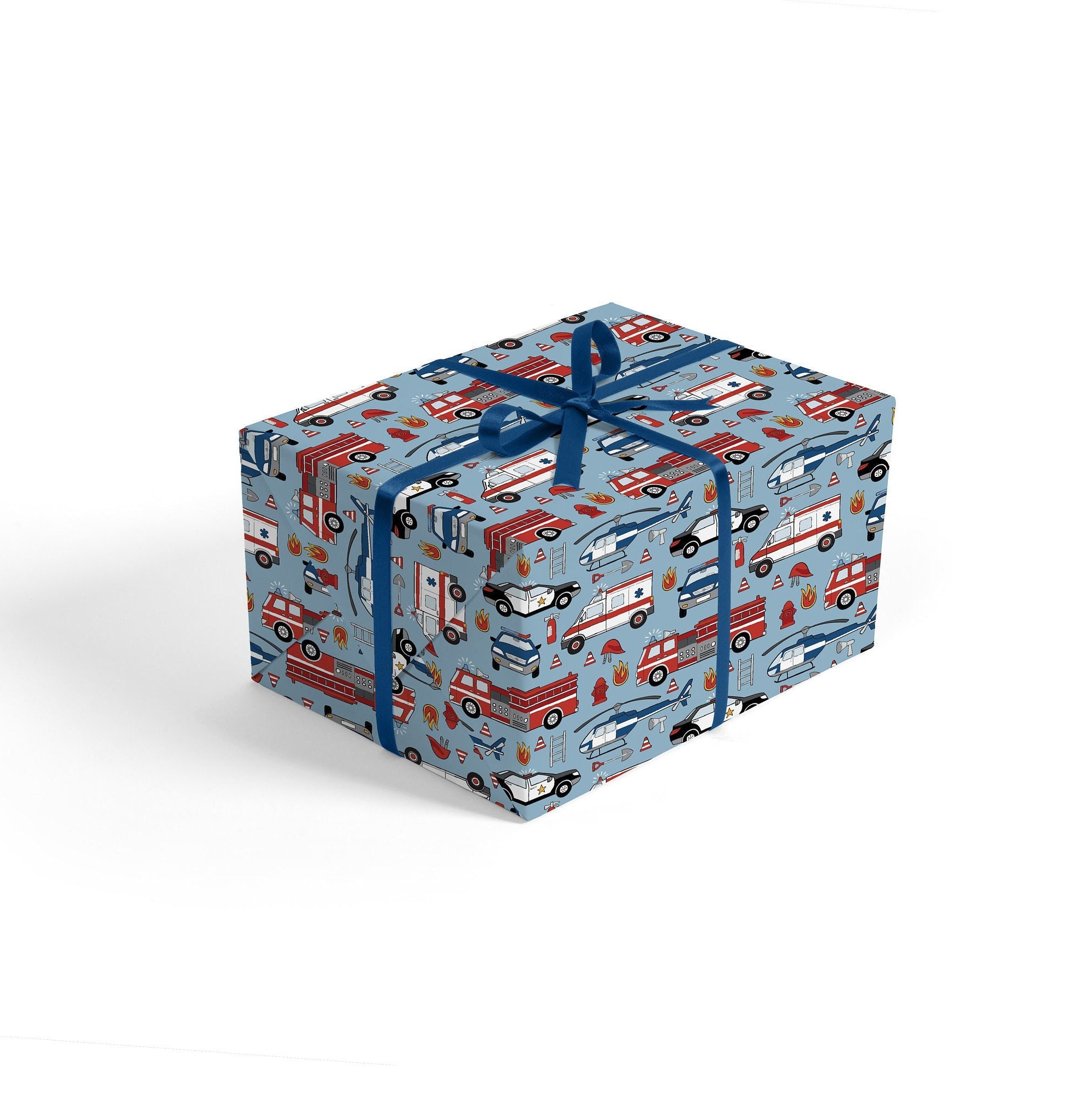 Police & Firetruck Wrapping Paper - Police Wrapping Paper, Firetruck ...